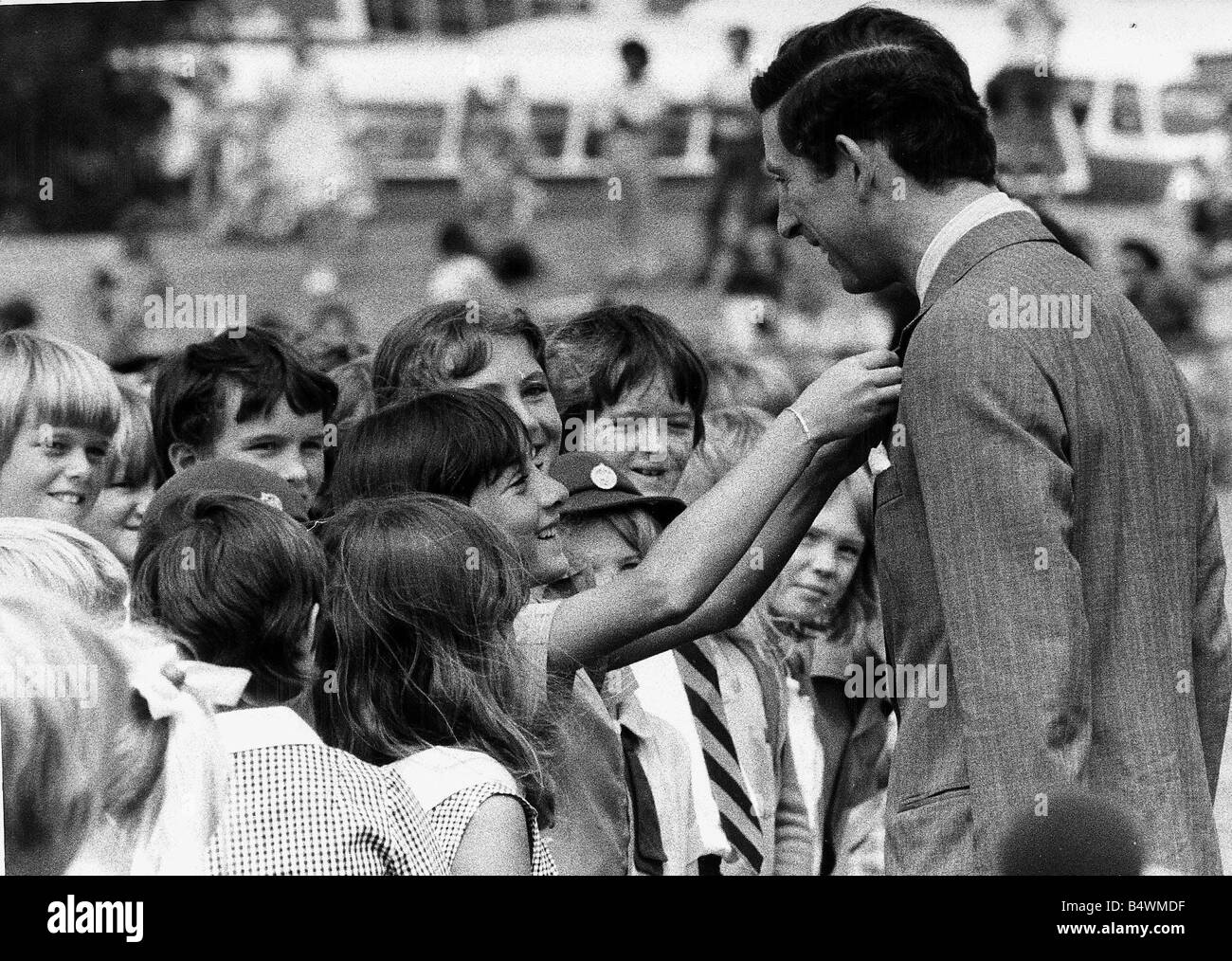 Prince Charles in Australia with children Circa 1981 Stock Photo - Alamy