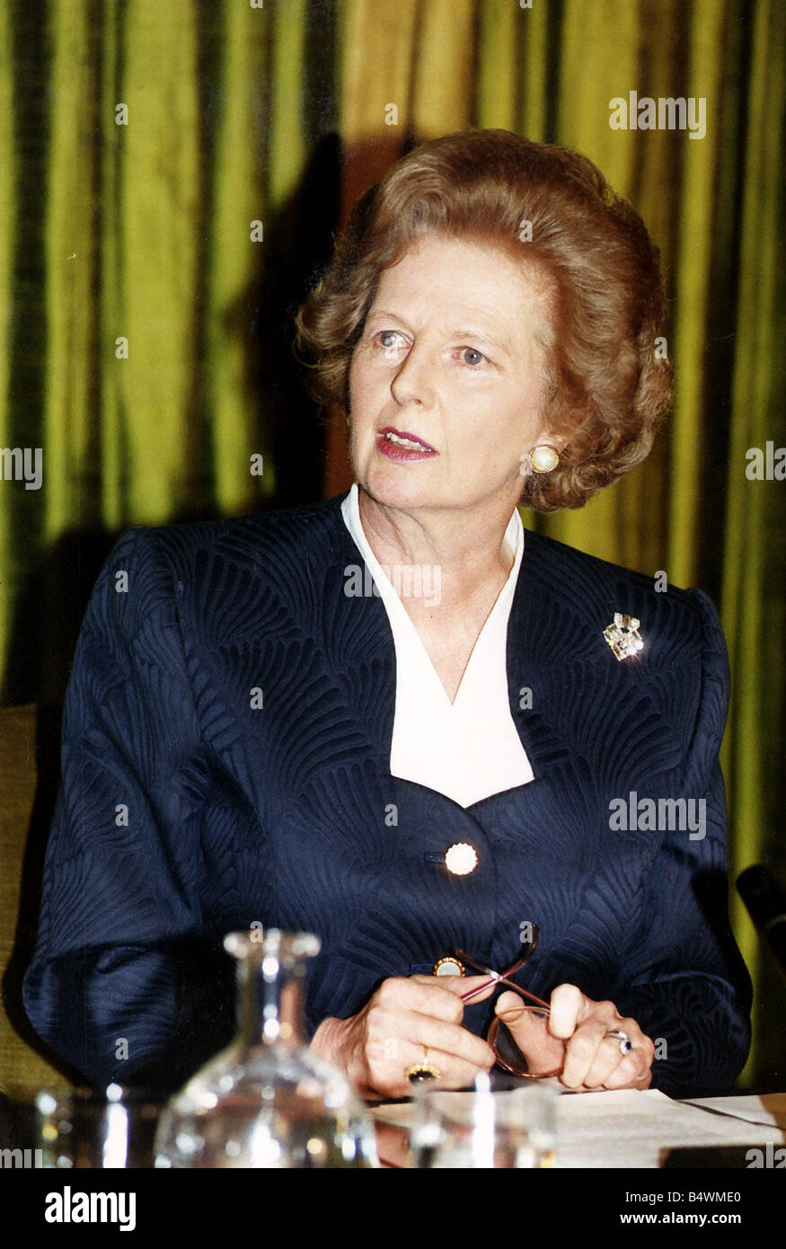 Margaret Thatcher Prime Minister and leader of Conservative Party 1990 ...