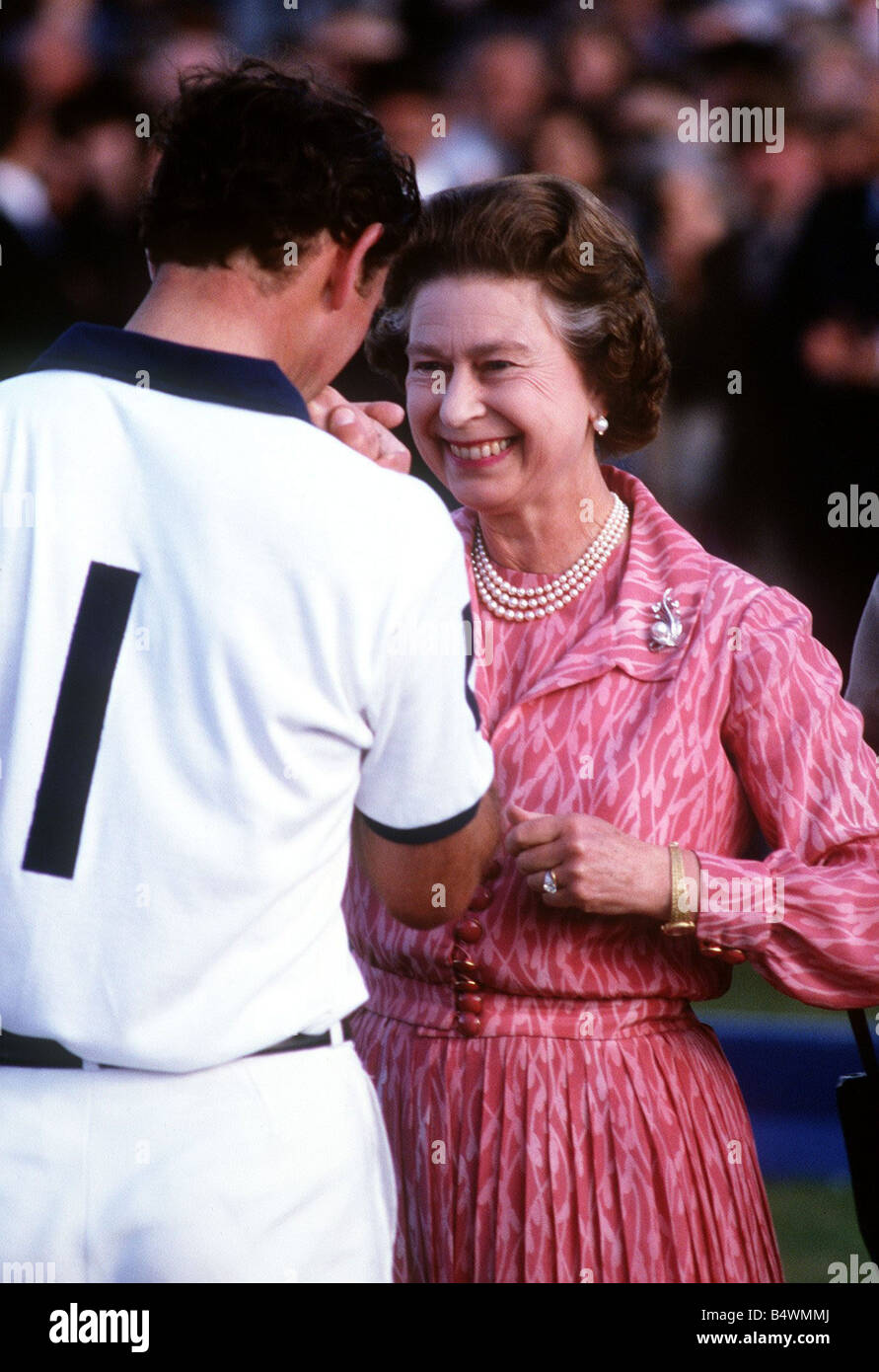 Prince Charles Kisses The Queens Hand After Polo Match At Windsor July