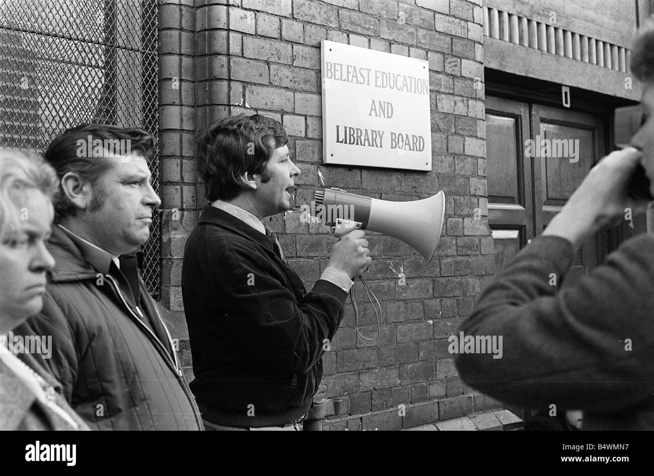 Protest At Belfast Education Offices Academy Street Sept 80 Mr Seamus ...