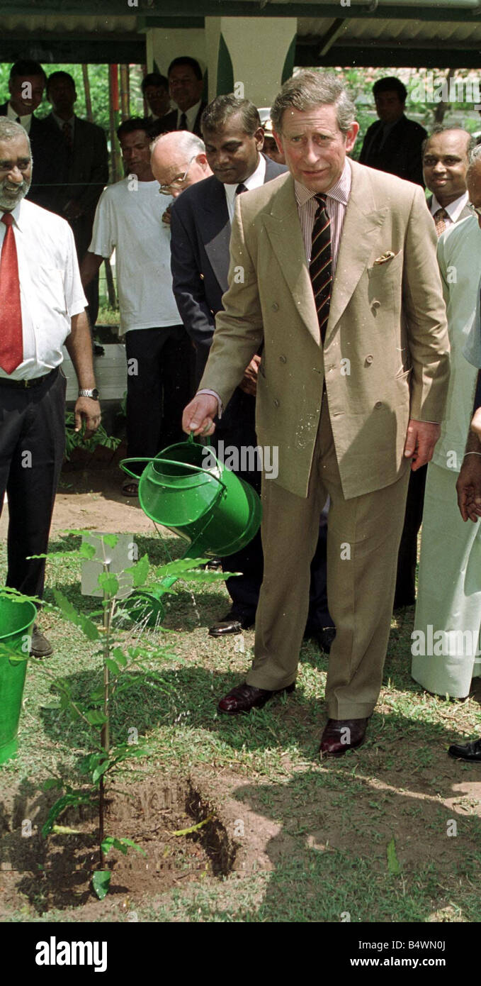 Prince Charles Sri Lanka State Visit February 1998 where he plants a ...