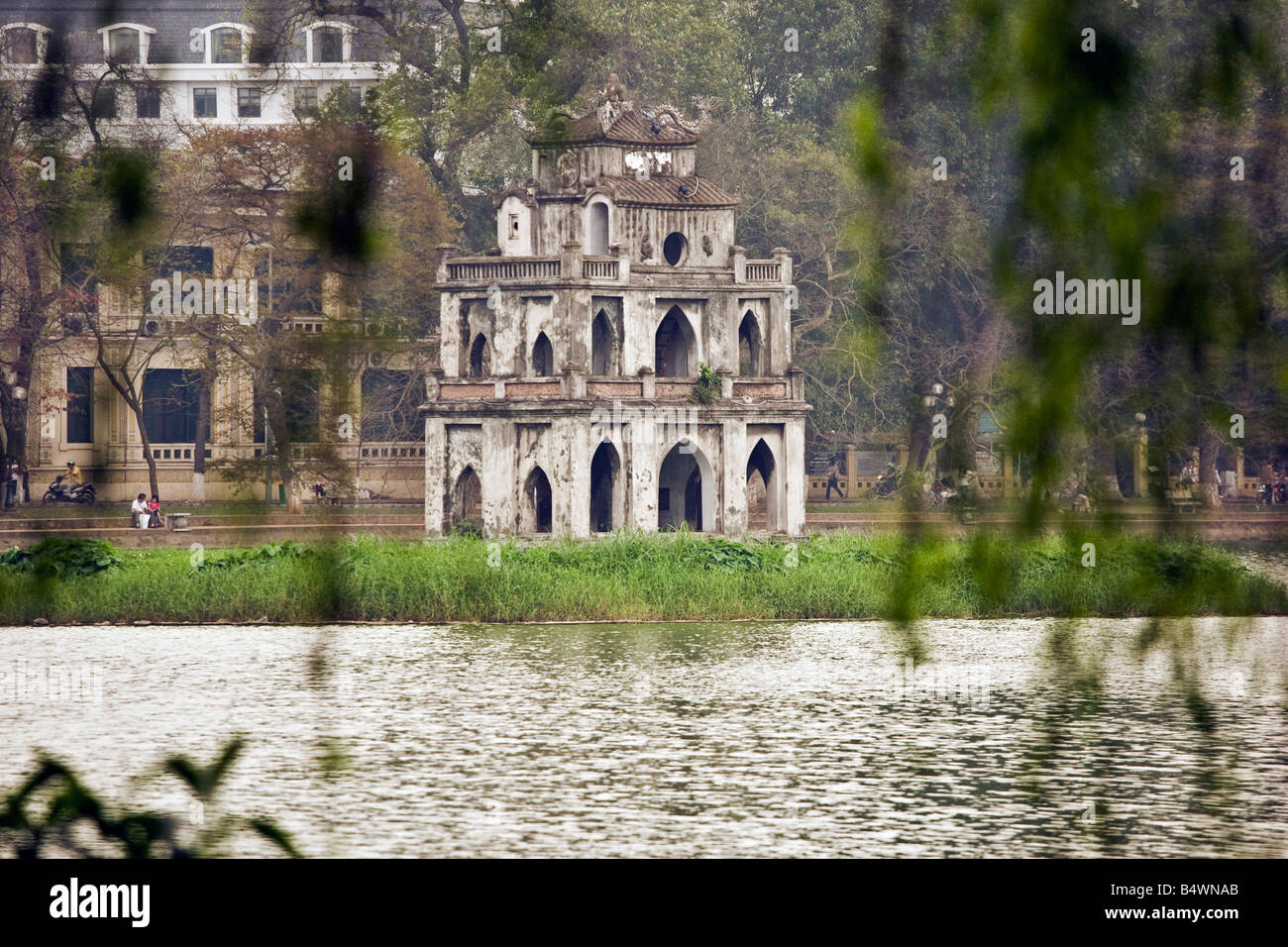 Tortoise Tower Hoam Kiem lake Hanoi Vietnam Stock Photo - Alamy