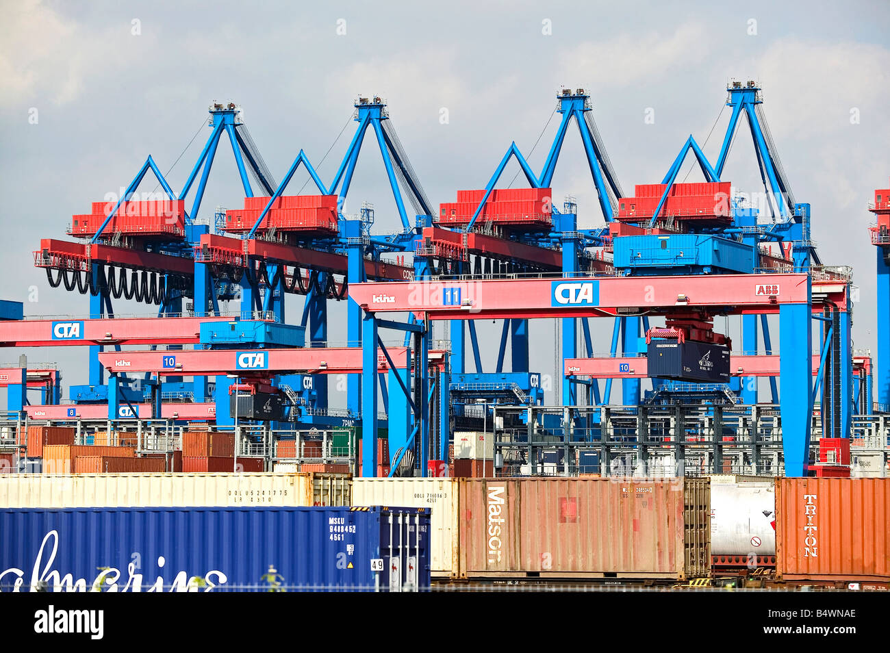 Container terminal Hamburg Germany Europe Stock Photo - Alamy