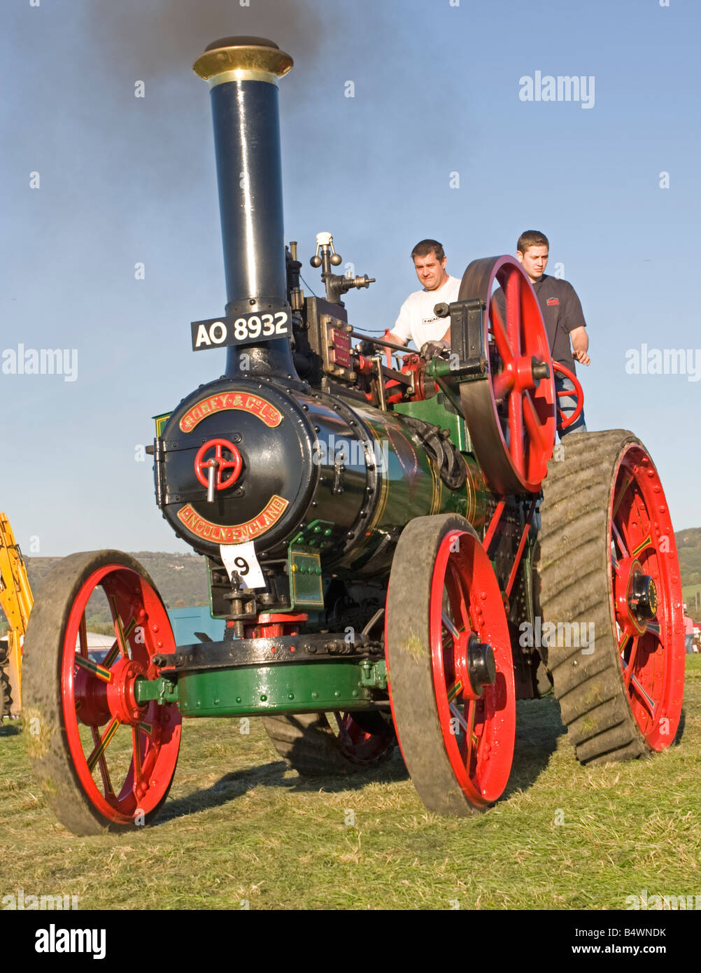 Restored Robey steam traction engine Rally Cheltenham Racecourse UK ...