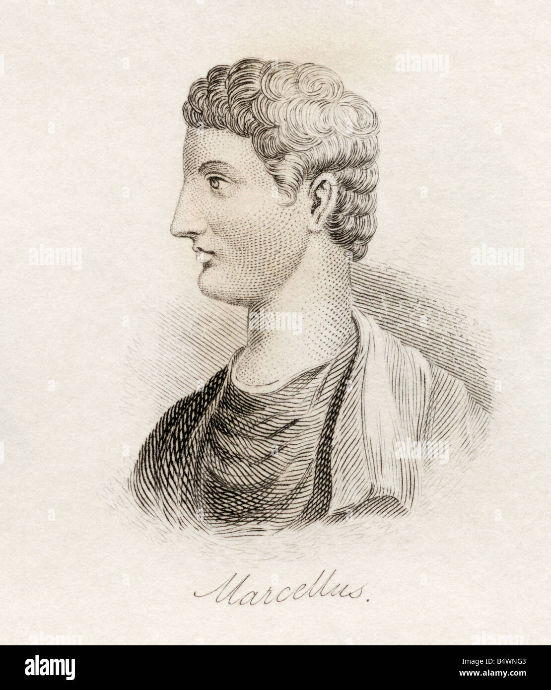 Marcus Claudius Marcellus, c.268 BC - 208 BC. Roman general Stock Photo ...