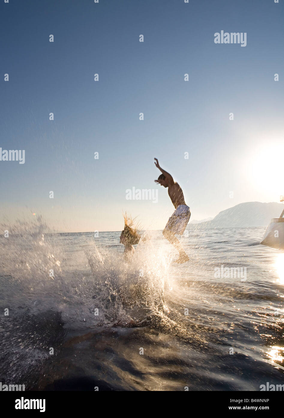 Jumping overboard hi-res stock photography and images - Alamy