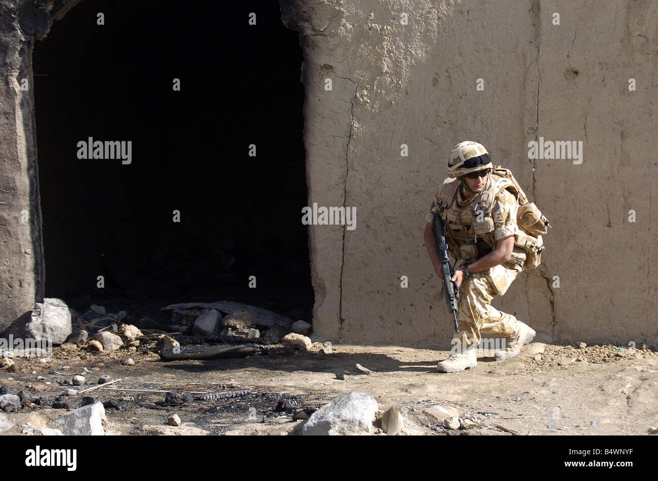 A Member Of K Company Of The Royal Marine 42 Commando Seen Here