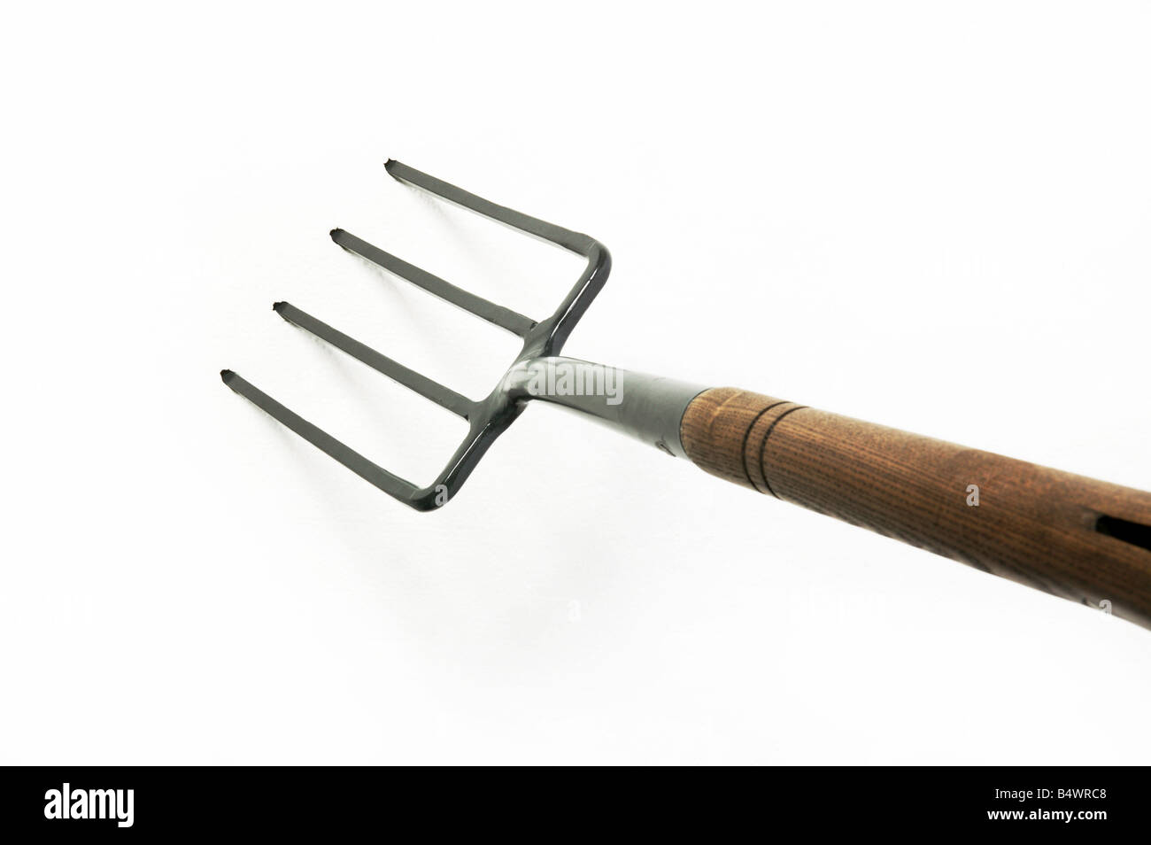 Garden Fork on White Background Stock Photo - Alamy