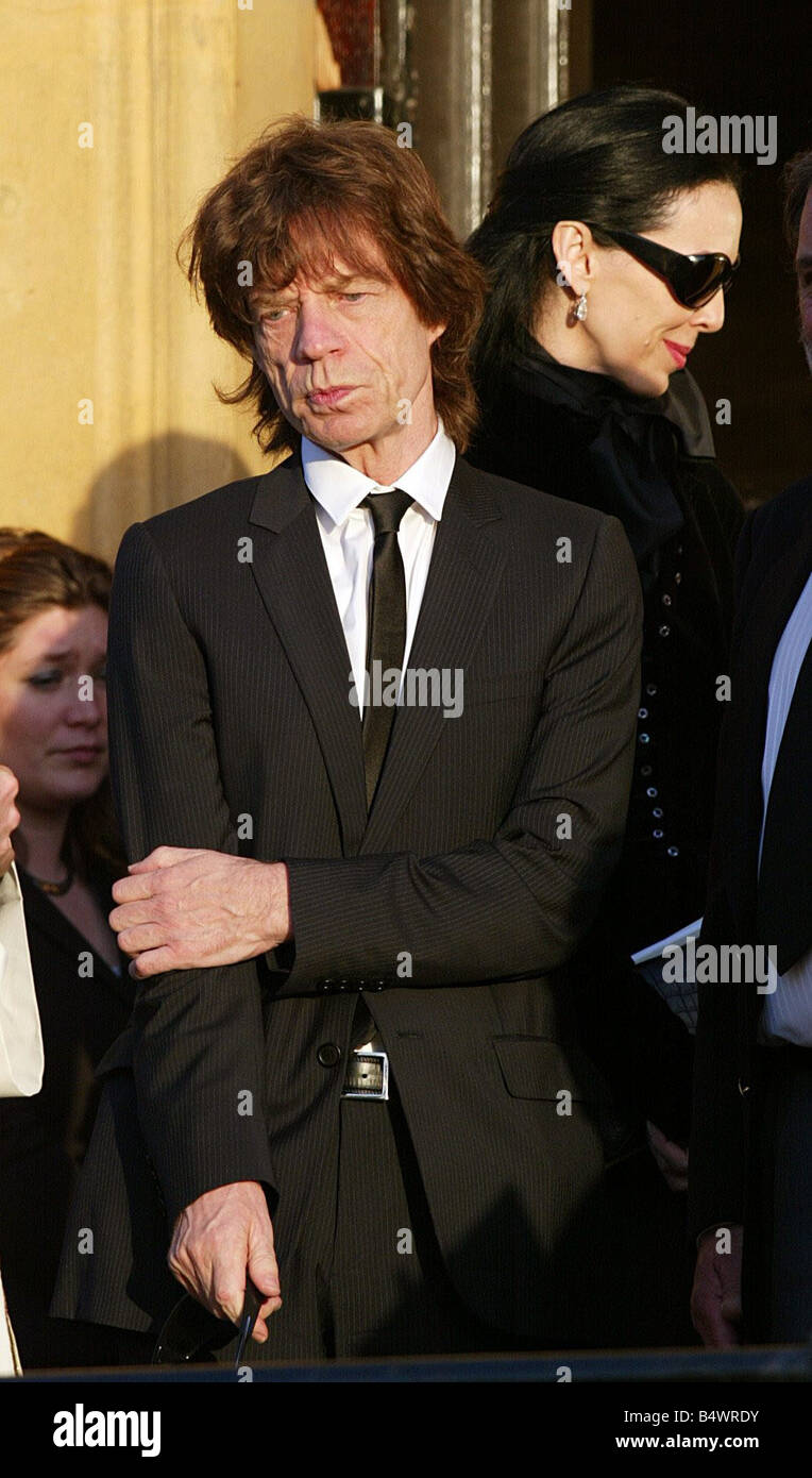 Mick Jaggers Fathers Funeral Mick Jagger at dads funeral A sad looking ...
