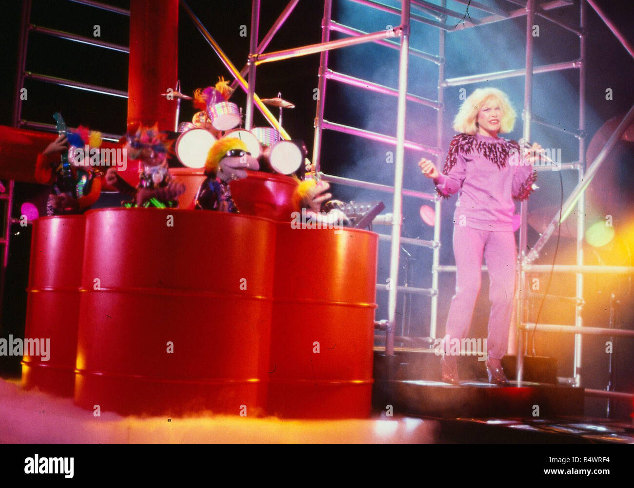 Debbie Harry on stage with Muppets backing group Januaary 1981 Purple ...