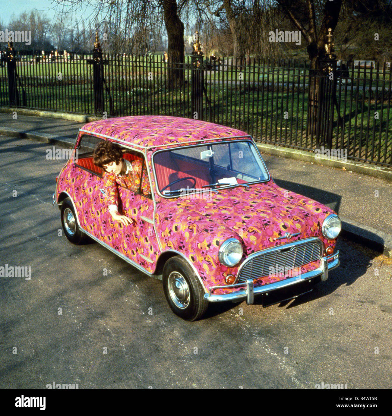 Sandra Ford driving her paisley coloured Mini February 1969 Unusual ...