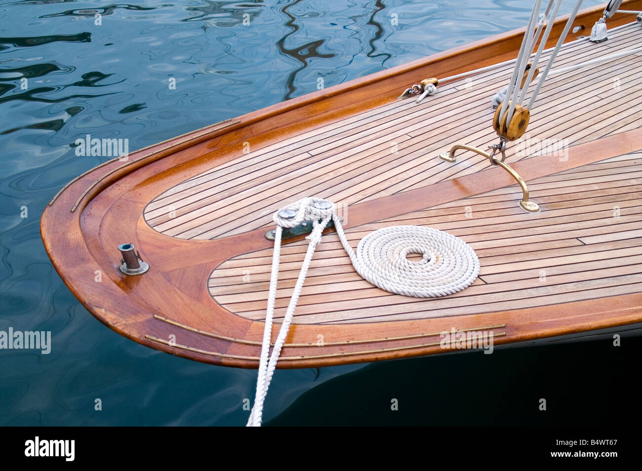 after-deck of a classic yacht Stock Photo - Alamy