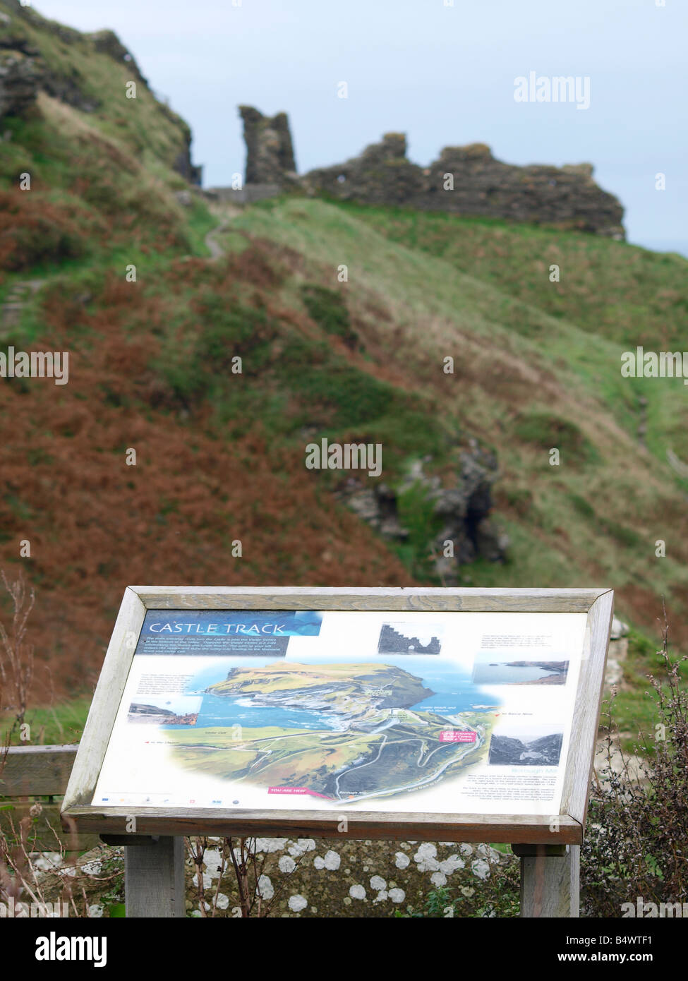 Map of tintagel hi-res stock photography and images - Alamy