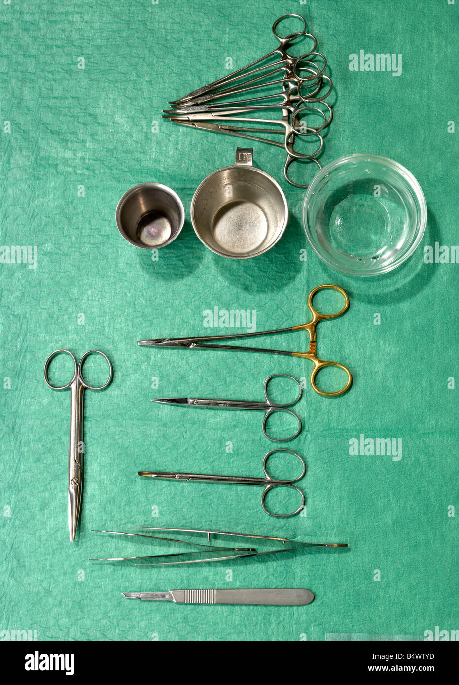 Tray with surgical equipment Stock Photo - Alamy