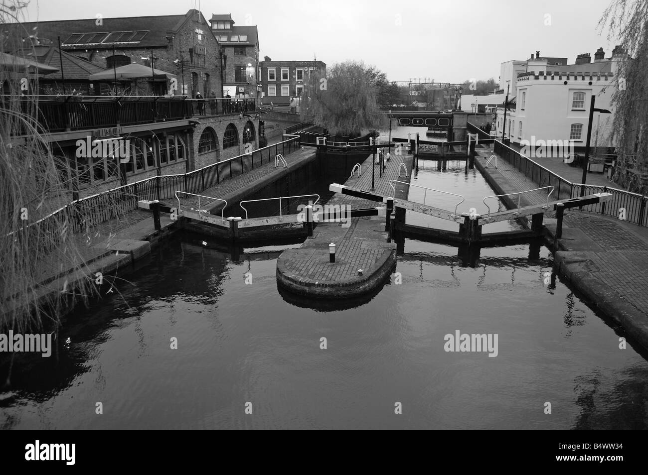 Canal locks at Camden London England Stock Photo - Alamy
