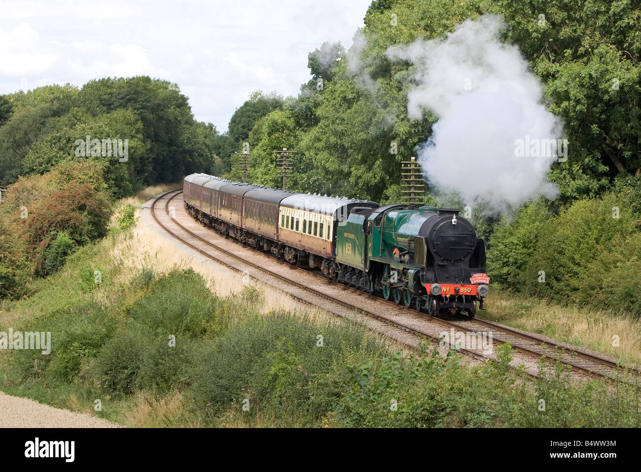 Steam Locomotive the 850 or 30850 Lord Nelson on the Great Central ...