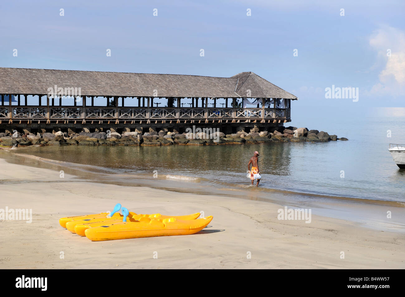 THE BEACH AT MORGAN BAY ST LUCIA Stock Photo - Alamy