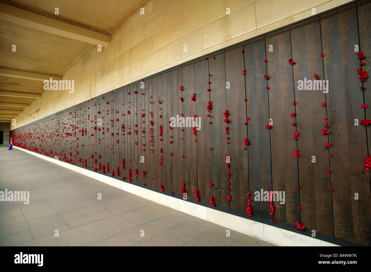 MEMORIAL WALL AUSTRALIAN WAR MEMORIAL CANBERRA AUSTRALIA Stock Photo ...