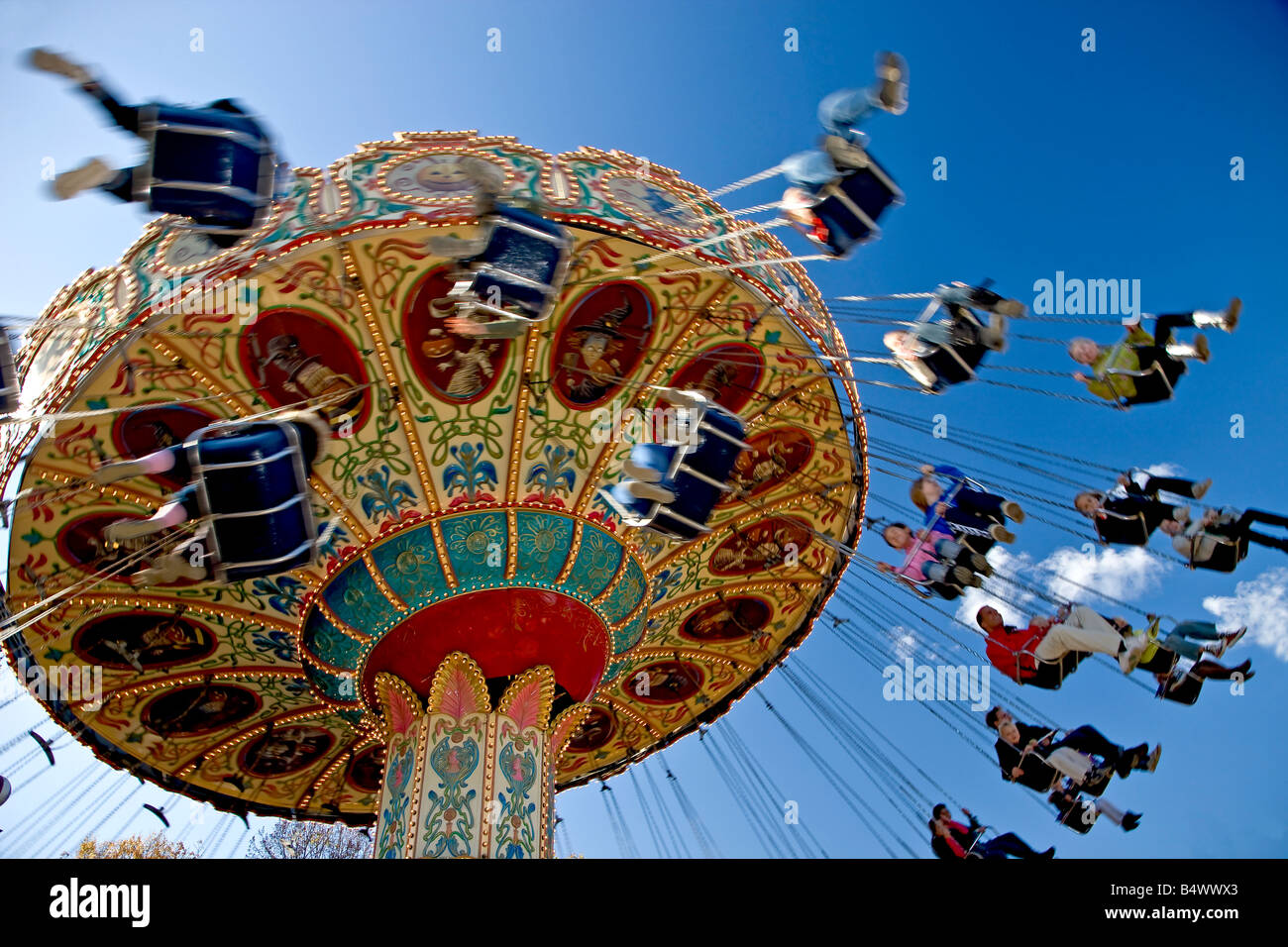 Old roundabout in Tivoli Copenhagen Stock Photo - Alamy