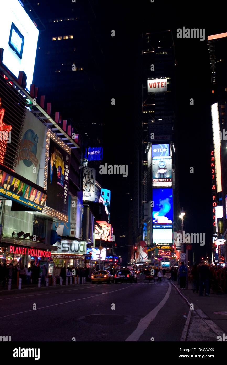 Times Square at Night Stock Photo - Alamy
