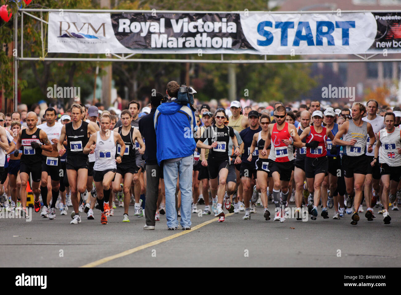 Start of Royal Victoria marathon 2008-Victoria british columbia canada ...