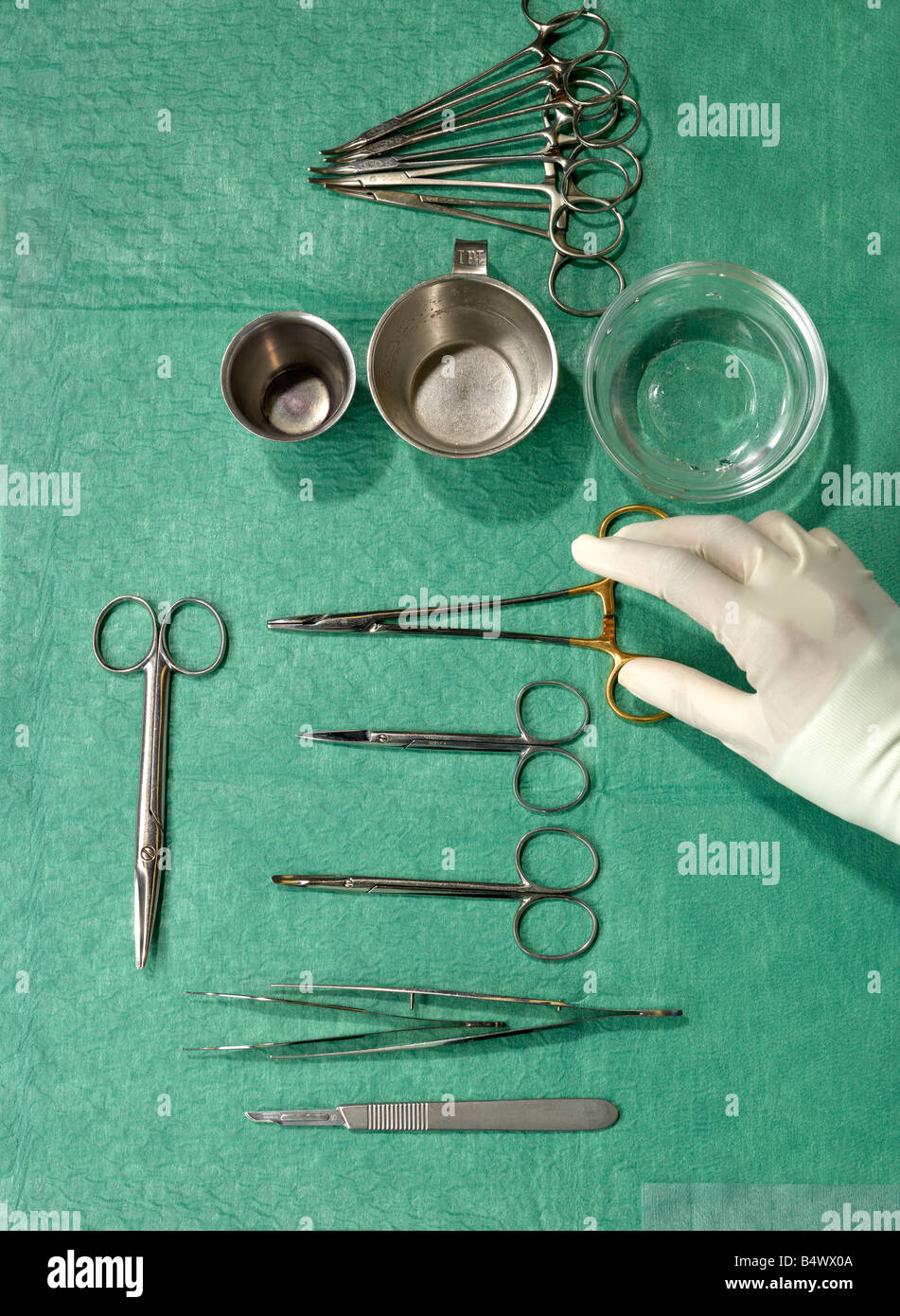Tray with surgical equipment Stock Photo - Alamy
