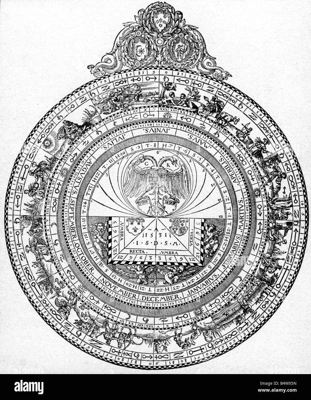 Zodiac man woodcut hi-res stock photography and images - Alamy