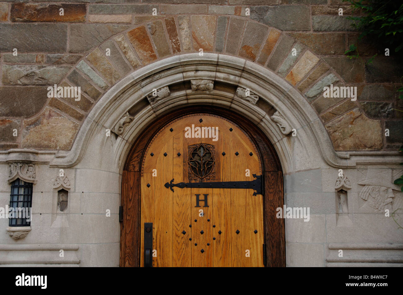 Yale University Door detail in Branford College Stock Photo - Alamy