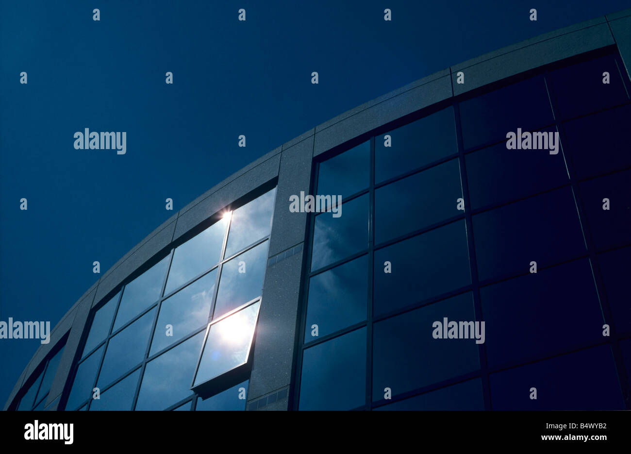Open window in office block Stock Photo - Alamy