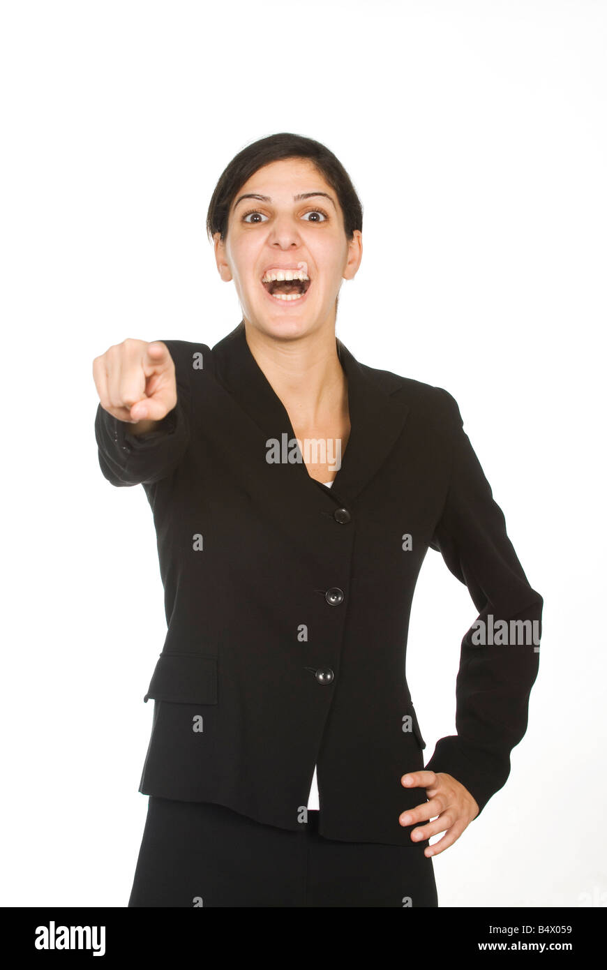 Business woman mocking Stock Photo - Alamy