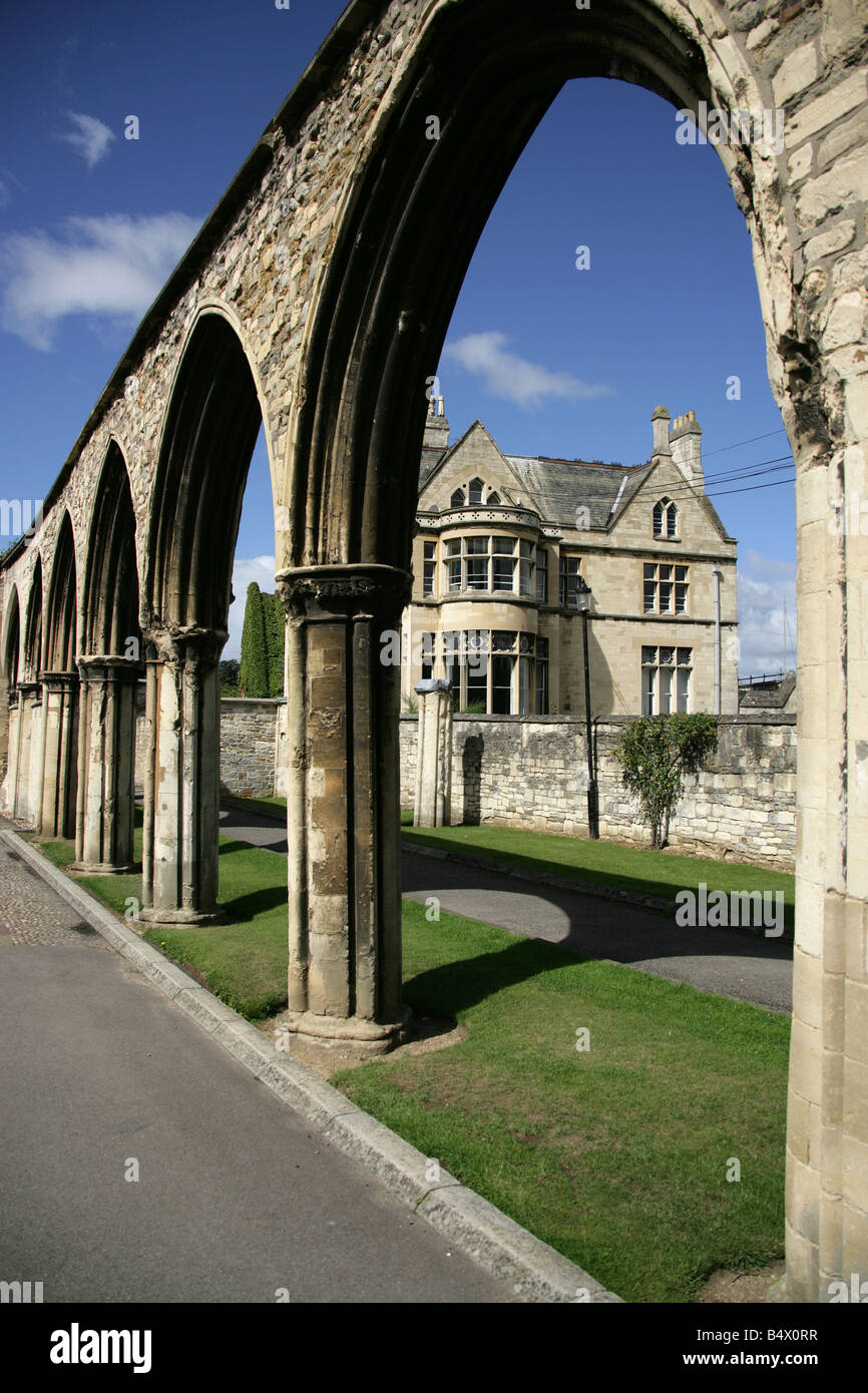 City of Gloucester, England. The south arcade and west wall of the ...