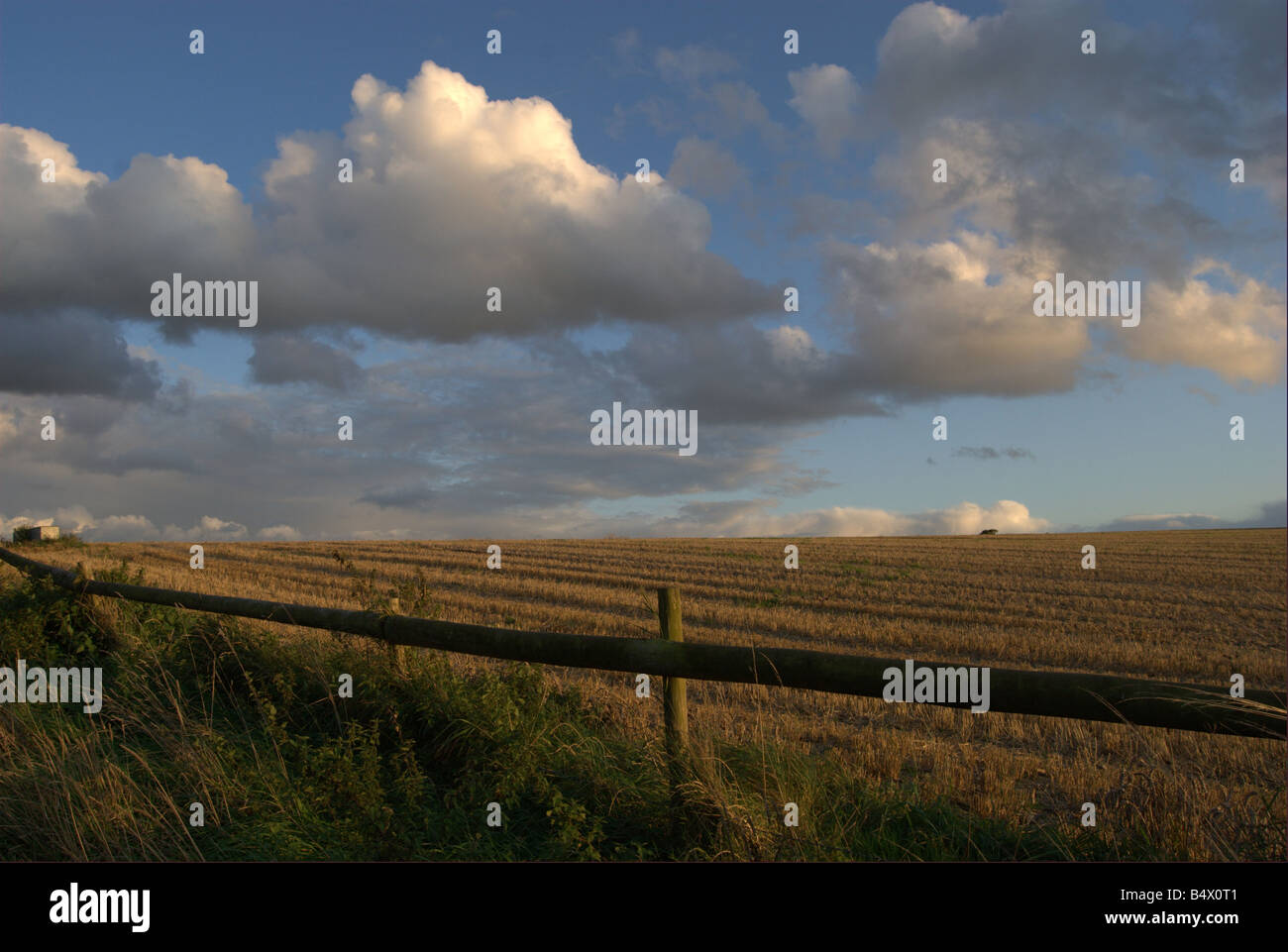 Clouds over a field in the Cotswolds Stock Photo - Alamy