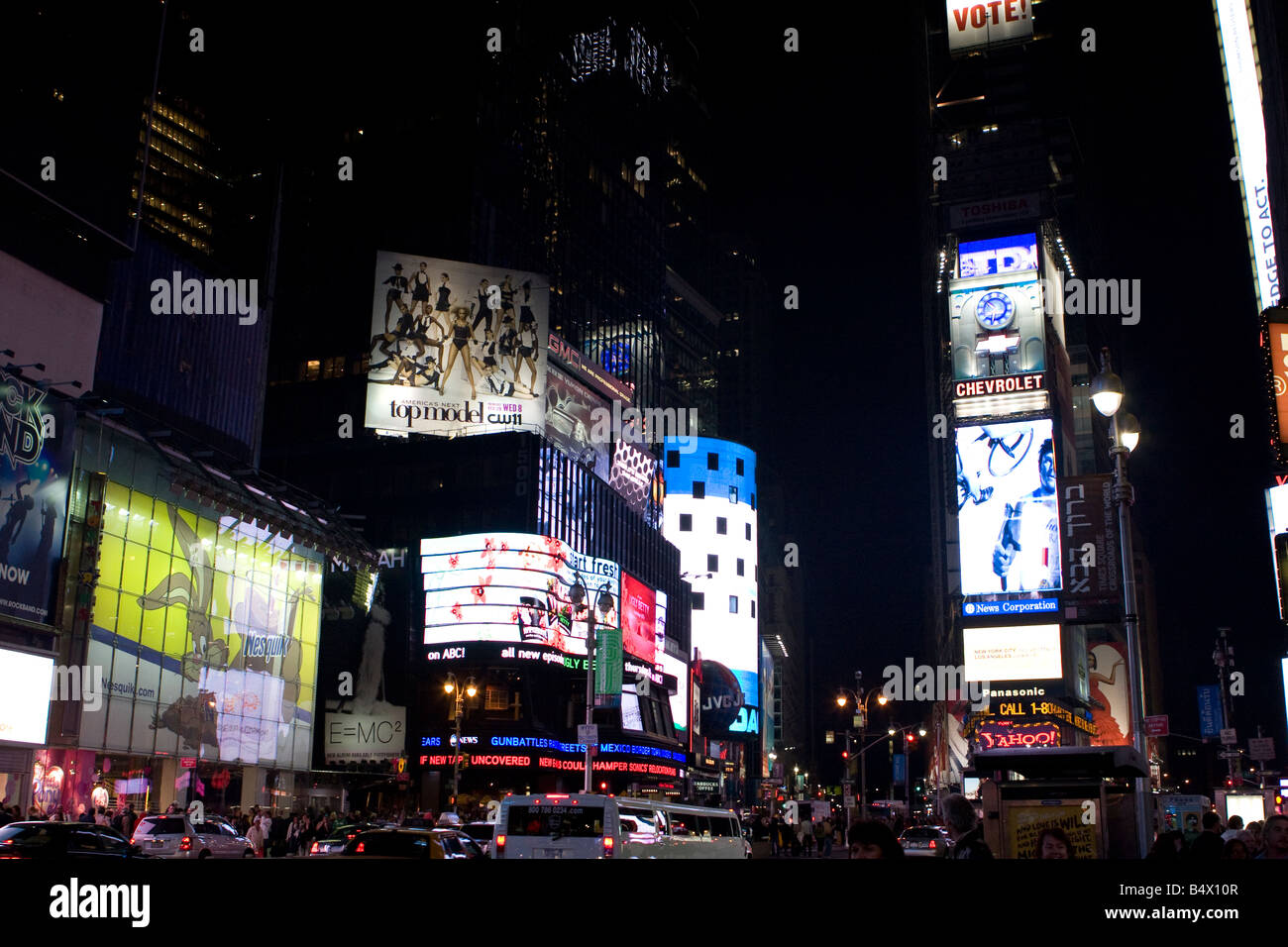 Times Square at Night Stock Photo - Alamy