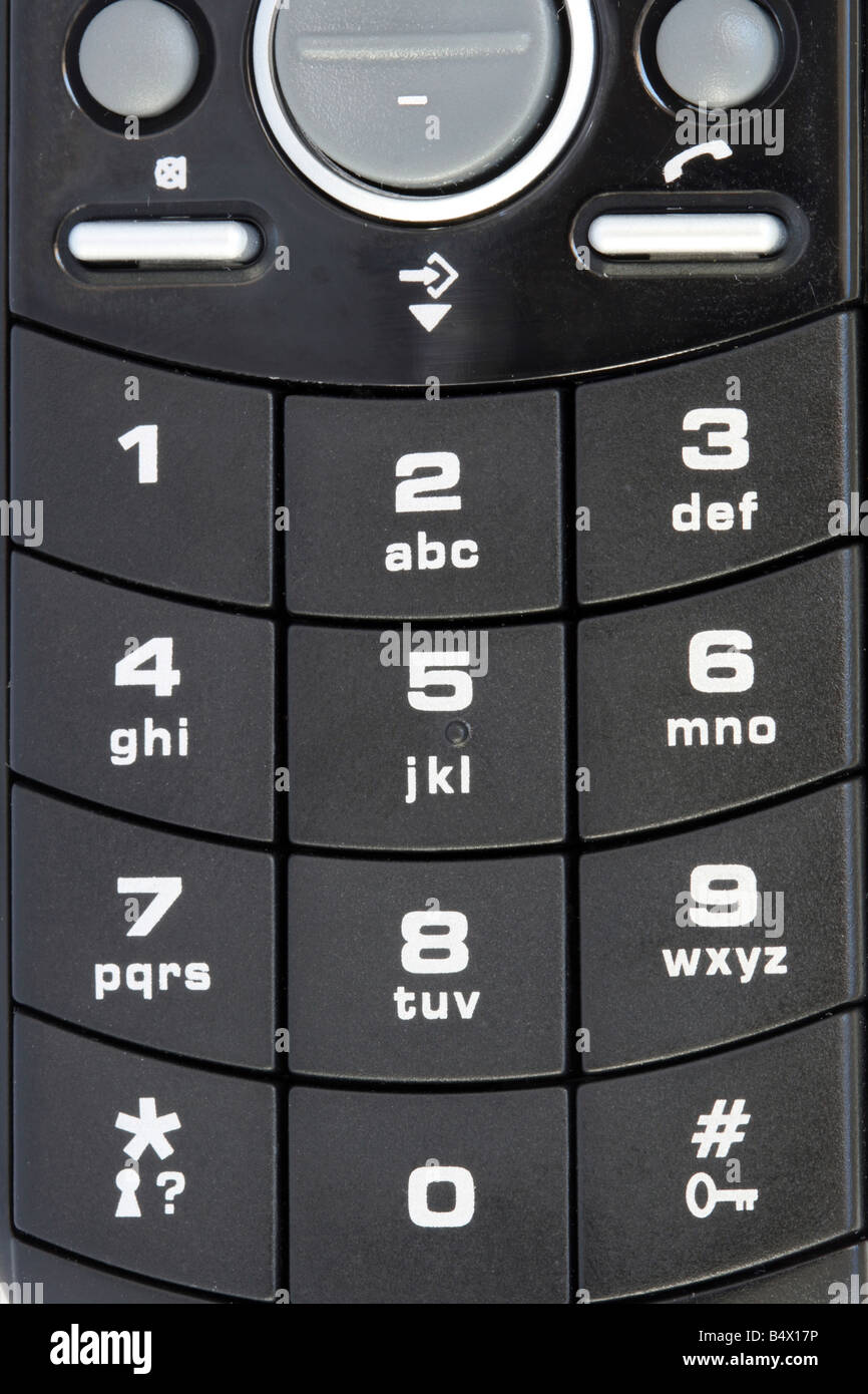 black telephone keyboard closeup electronics communications Stock Photo ...