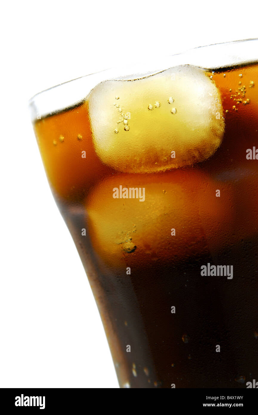 A glass of cola isolated on white Stock Photo - Alamy