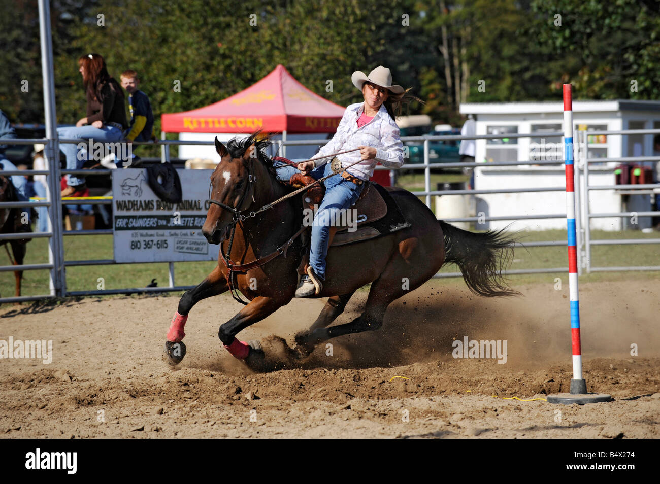 High School Boys and Girls Rodeo Competition Port Huron Michigan Stock ...