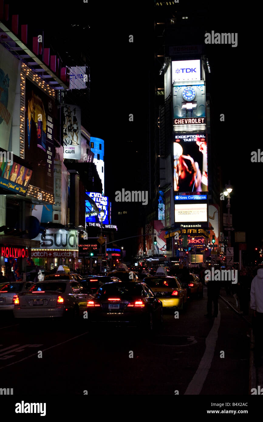 Times Square at Night Stock Photo - Alamy