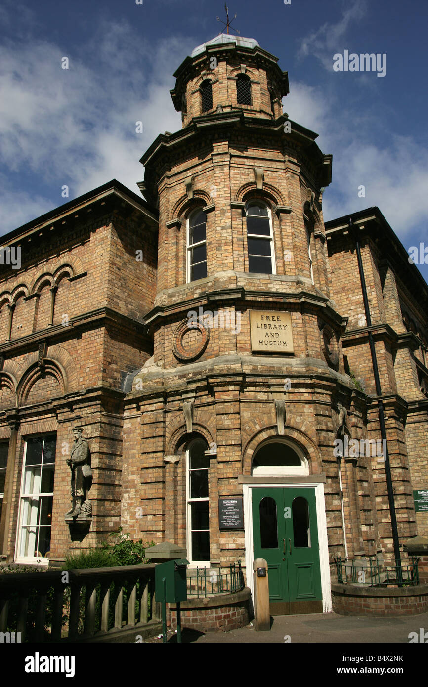 City of Lichfield, England. Main entrance to Lichfield’s former museum ...