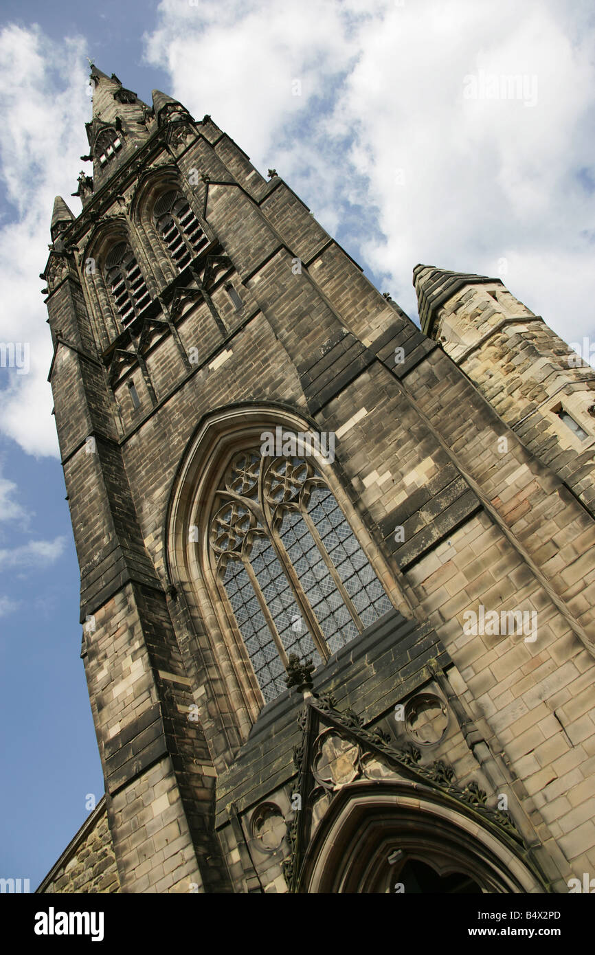 City of Lichfield, England. Angled view of St Mary’s Church and ...