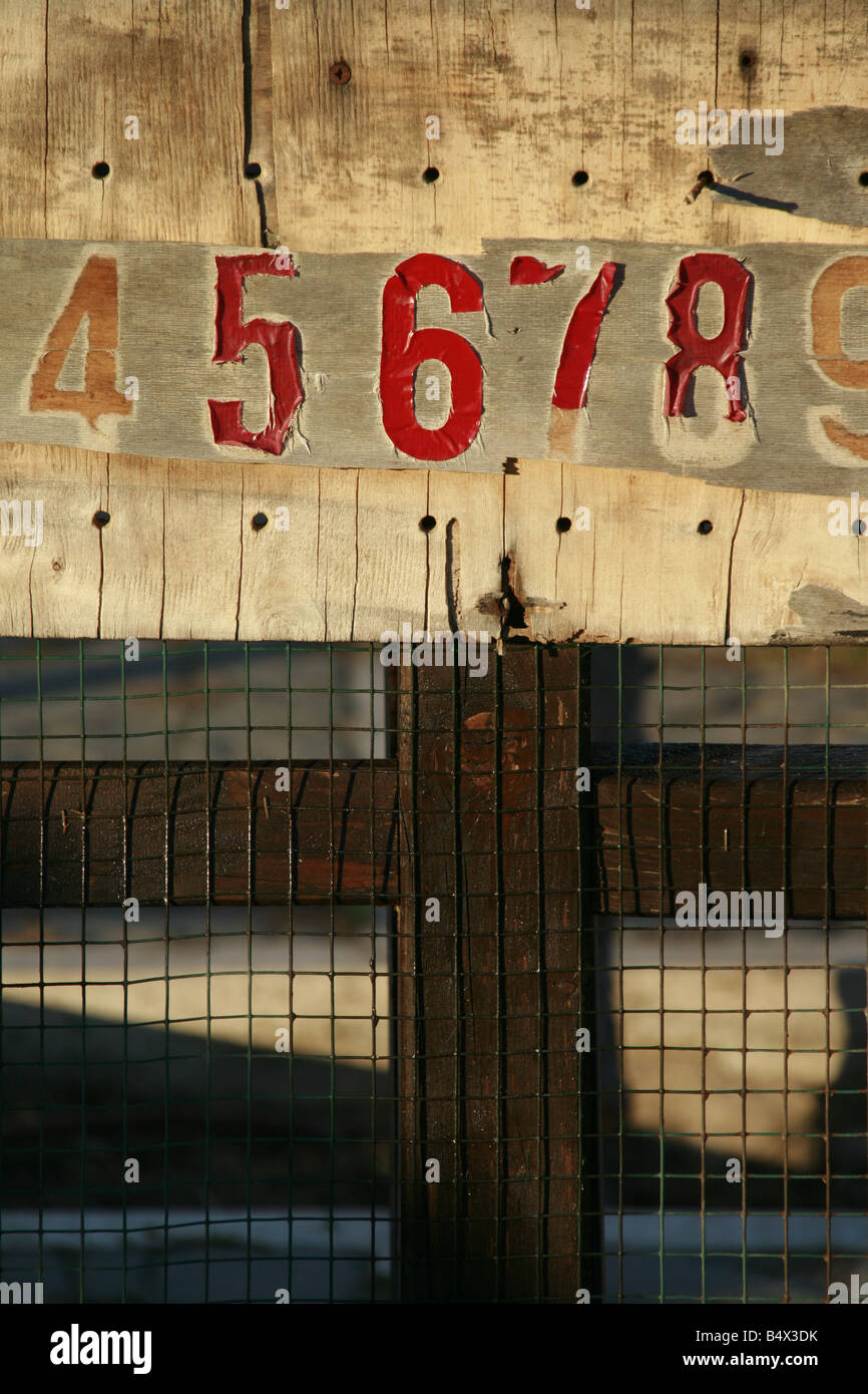 old faded wooden scoreboard at bowls bocce pitch Stock Photo - Alamy