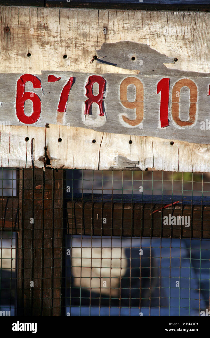 old faded wooden scoreboard at bowls bocce pitch Stock Photo - Alamy