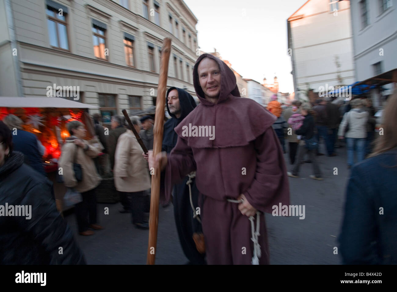 A man dressed up in medieval costume during Reformation Day ...