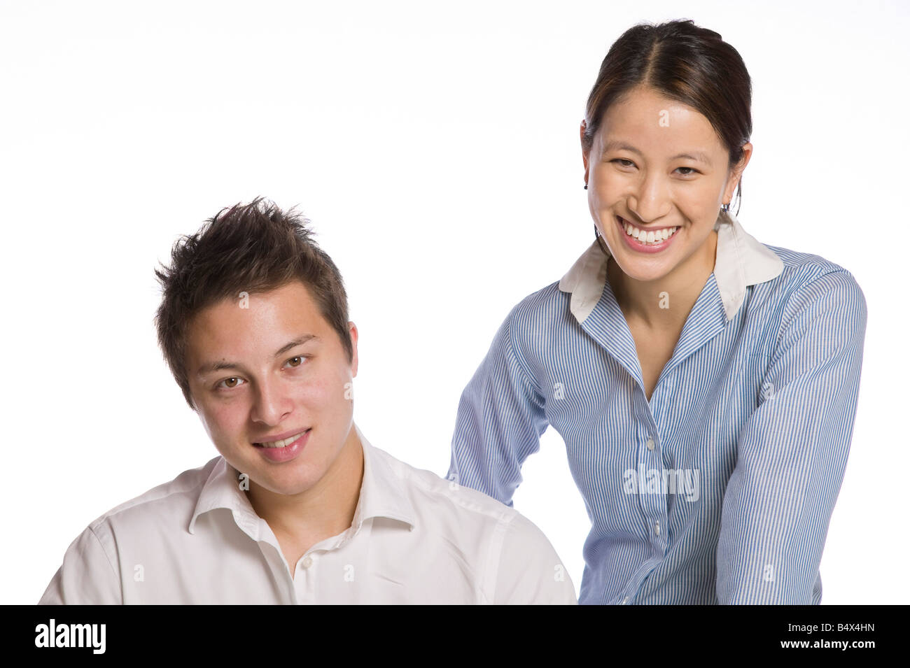 Business people isolated against white background Stock Photo - Alamy