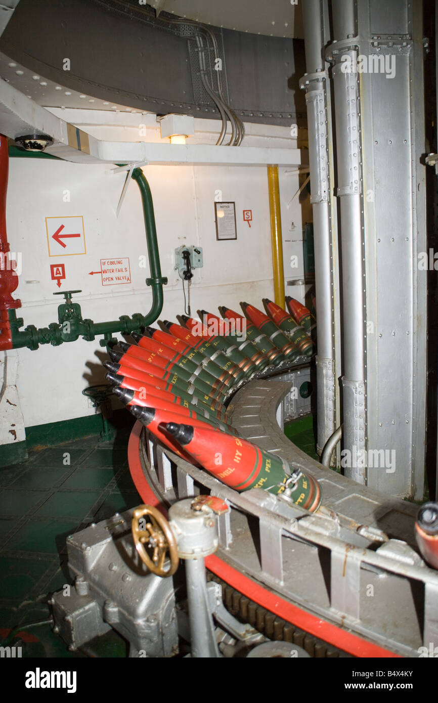 Control room in HMS Belfast the World War Two battleship moored on the ...