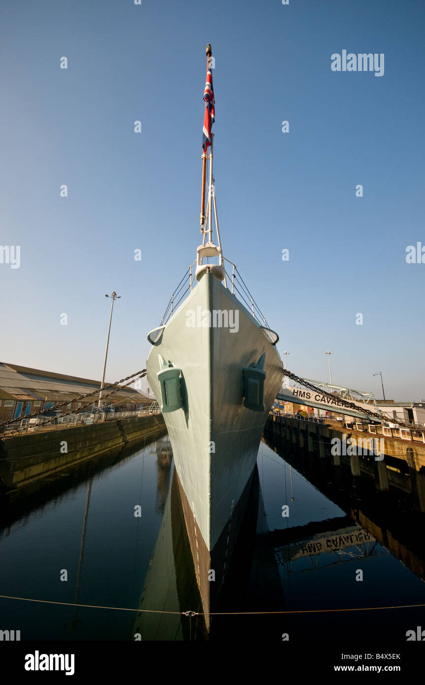 HMS Cavalier at Chatham Historic Dockyard in Kent Stock Photo - Alamy