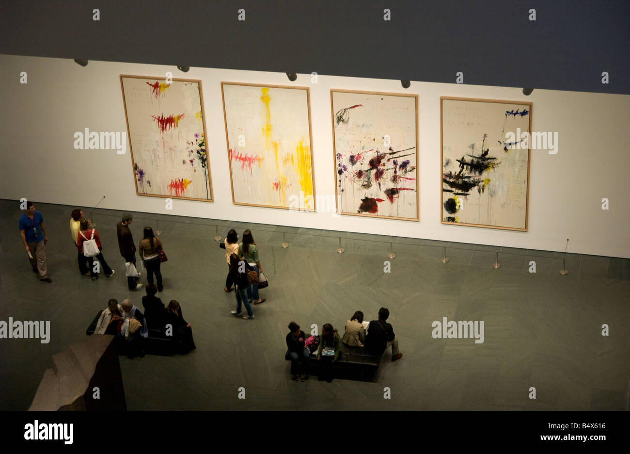 Hall of the moma museum with paintings by Cy Twombly Stock Photo - Alamy