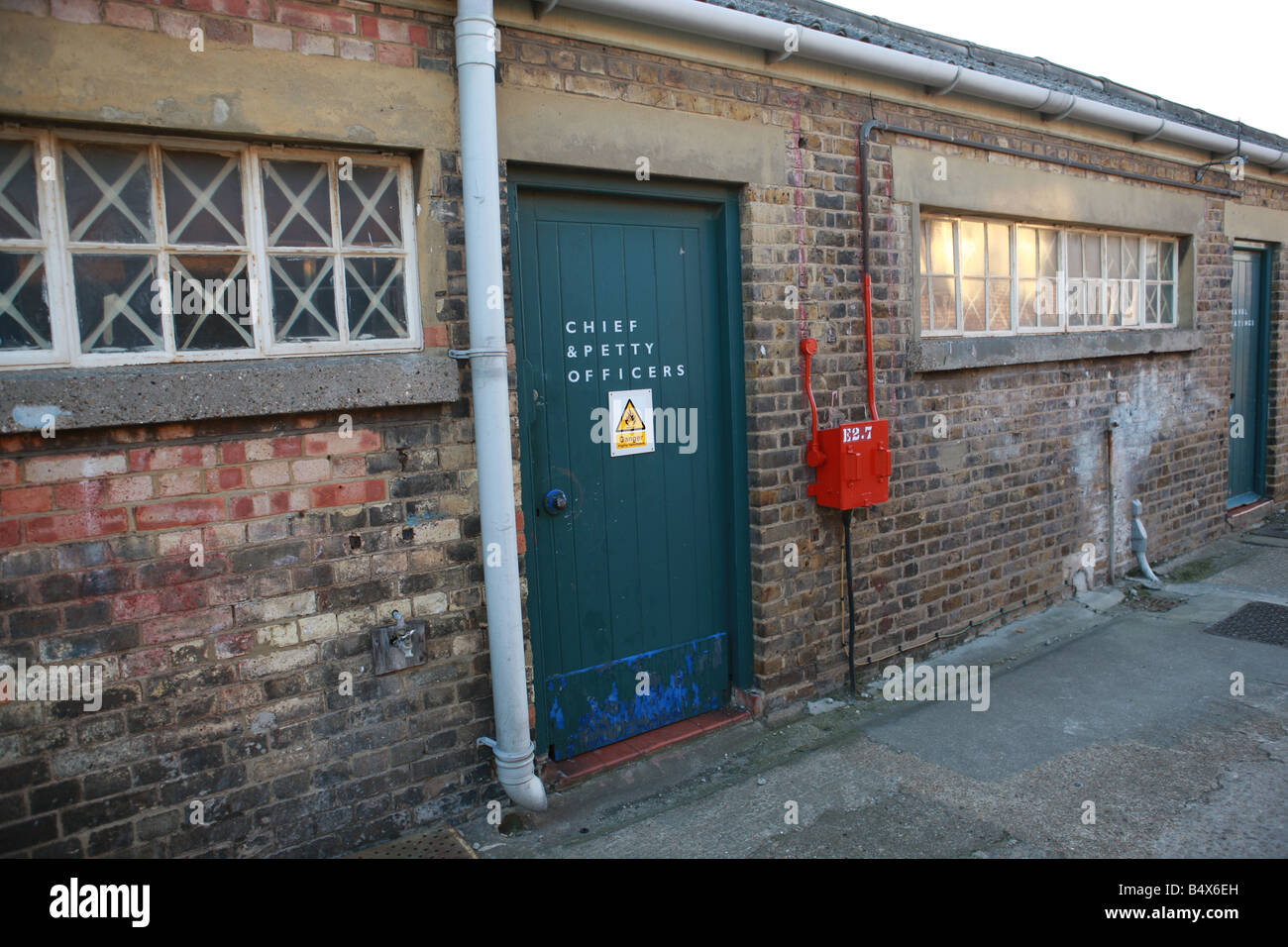 Preserved naval building at The Historic Dockyard in Chatham, Kent ...