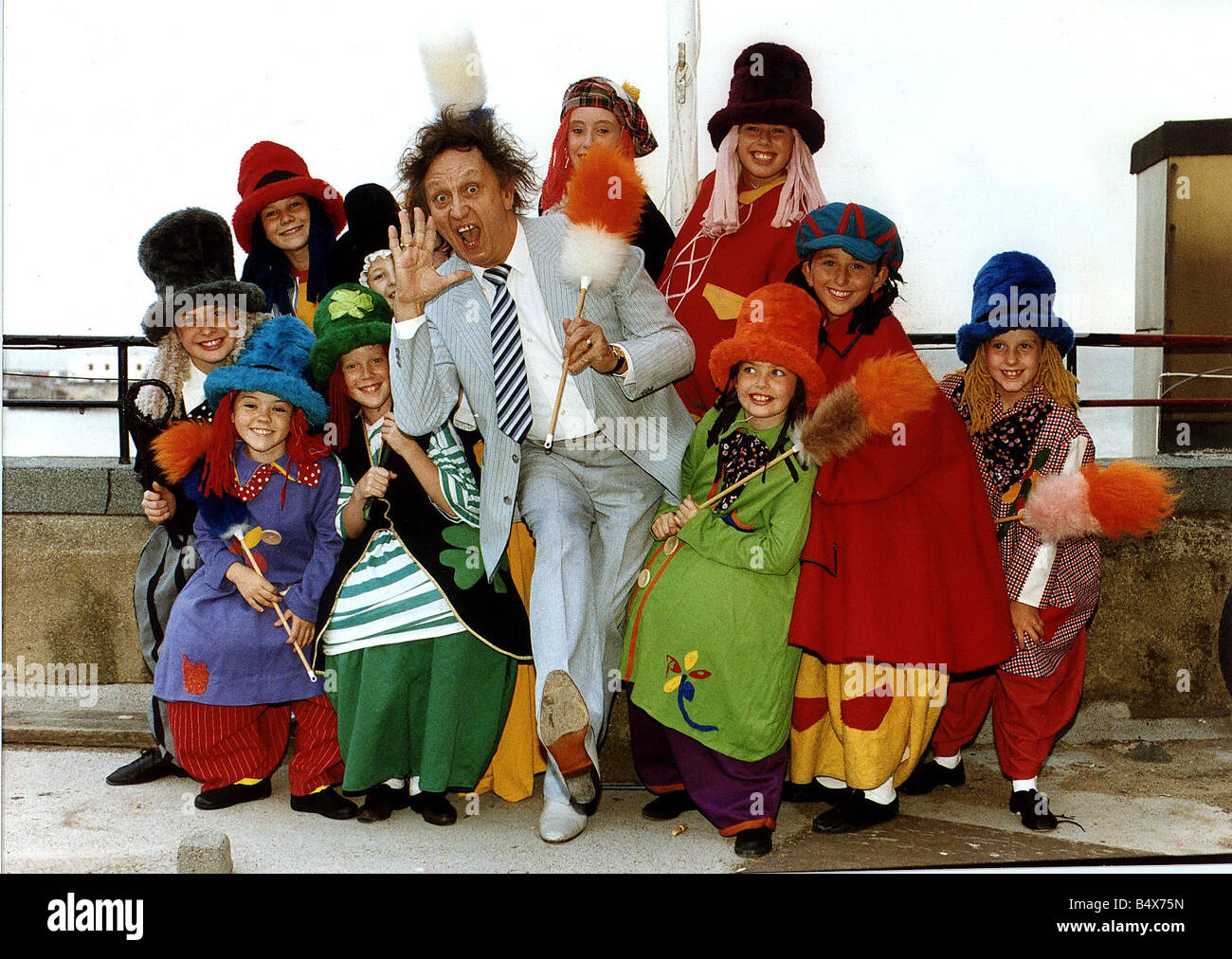 Ken Dodd comedian stands with diddy men and tickling sticks Dbase Stock ...