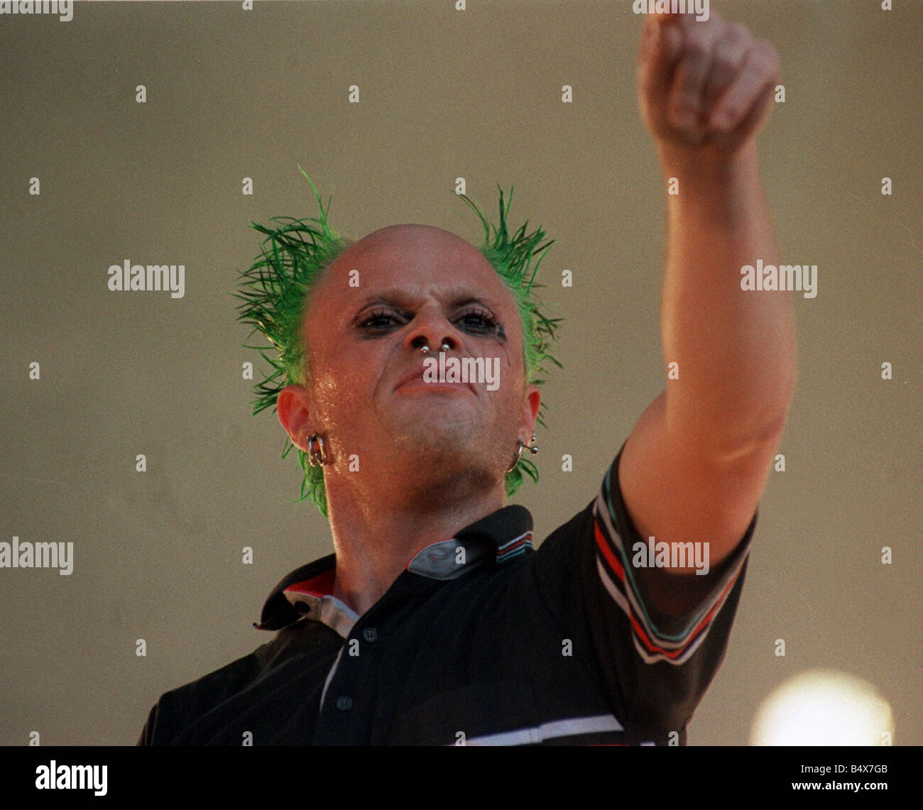 Keith Flint of The Prodigy on stage July 1996 Stock Photo - Alamy