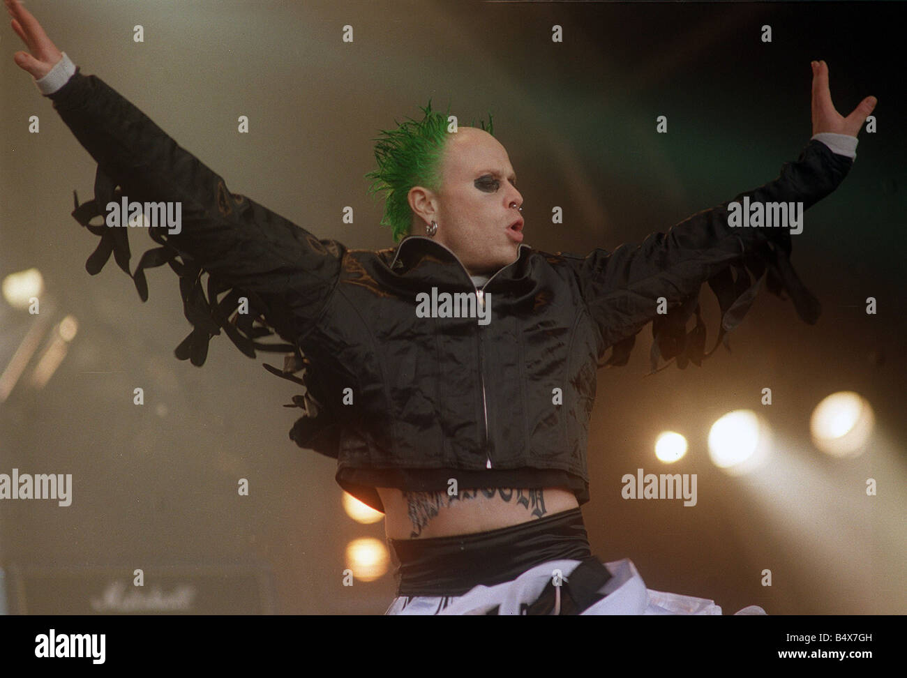 Keith Flint of The Prodigy on stage July 1996 Stock Photo - Alamy